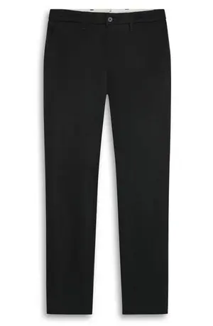 Bugatchi Flat Front Wool Blend Chino Pants - Black