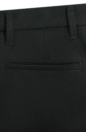 Bugatchi Flat Front Wool Blend Chino Pants - Black