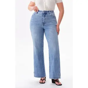 BAYEAS High Waist Bootcut Jeans - Light Blue