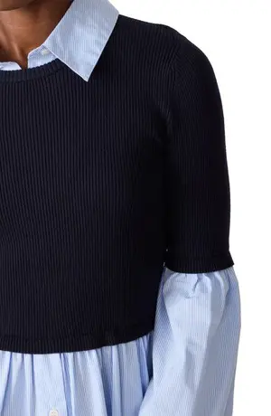 Steve Madden Lenny Mixed Media Sweater