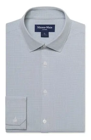 Mizzen+main Halyard Trim Fit Plaid Short Sleeve Performance Button-up Shirt