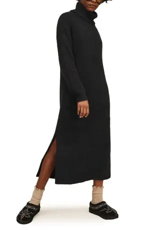 UGG Atlie Turtleneck Rib Dress - Black