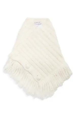 Moncler Fringe Alpaca & Wool Blend Cabled Rib Scarf