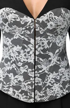 Naked Wardrobe Stretch Lace Inset Blazer