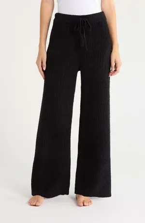 UGG Couria Straight Leg Ribbed Lounge Pants - Black