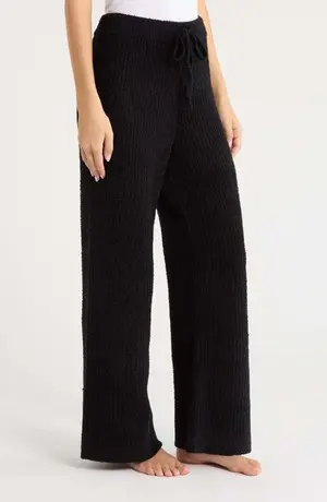 UGG Couria Straight Leg Ribbed Lounge Pants - Black