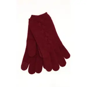 Portolano Cashmere Tech Gloves - Bordeaux