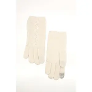 Portolano Cashmere Tech Gloves - Chalk