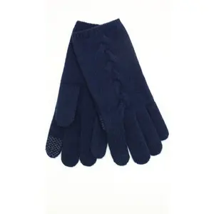 Portolano Cashmere Tech Gloves - Navy