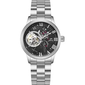 HERITOR AUTOMATIC August Semi-skeleton Automatic Watch - Black