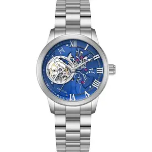 HERITOR AUTOMATIC August Semi-skeleton Automatic Watch - Blue