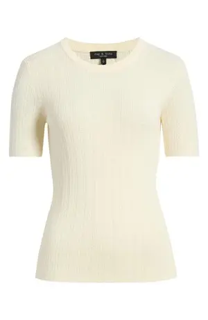 Rag & Bone Rhodes Crewneck Sweater - White