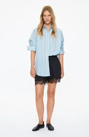 LMND Lumi Lace Trim Shorts