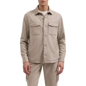 Bugatchi Wool Blend Shirt Jacket Limestone