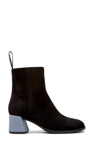 Camper Kora Twins Leather Zip Up Boot - Black