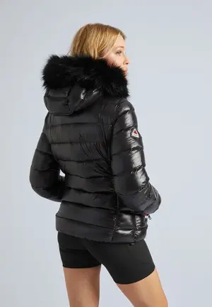 JACK1T Faux Fur Hooded Puffer Jacket