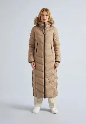 JACK1T High Neck Maxi Puffer Coat - Mink