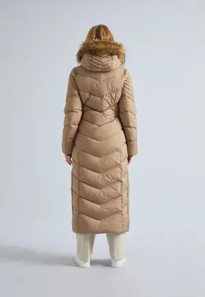 JACK1T High Neck Maxi Puffer Coat - Mink