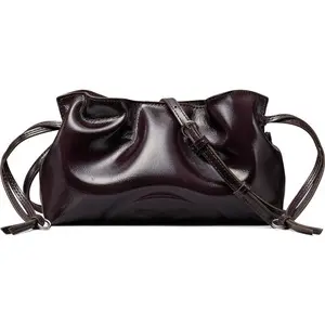 Tory Burch Ella Distressed Drawstring Pouch - Mulberry