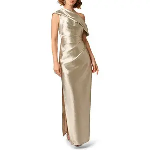 Aidan Mattox One-shoulder Jacquard Gown