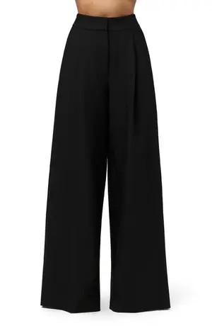 Naked Wardrobe Pleated Wide Leg Pants - Black
