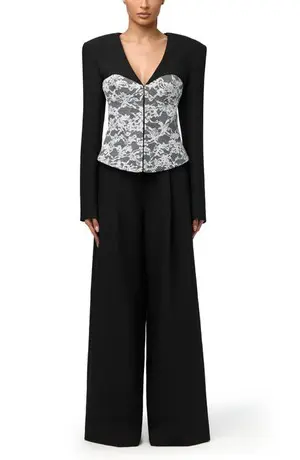 Naked Wardrobe Pleated Wide Leg Pants