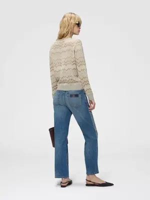 Missoni Zig Zag Viscose And Wool Crewneck Sweater