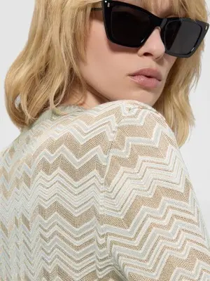 Missoni Zig Zag Viscose And Wool Crewneck Sweater