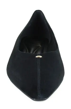 KENNETH COLE Nala Pointed Toe Flat - Black Suede