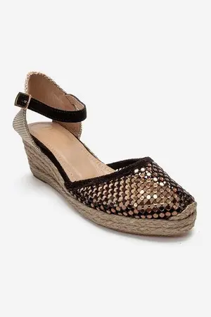 FOREVER & ALWAYS SHOES Drelix Leather Espadrille Sandal Brown Suede