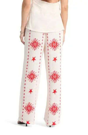 Brixton The Lola Lounge Pants - Off White Tile