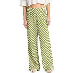 Brixton The Lola Lounge Pants - Sublime Green Checkerboard