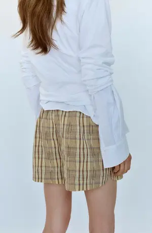 Mango Jollie Plaid Shorts