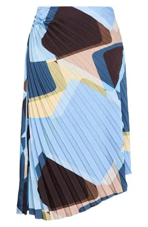 City Chic Amaya Pleated Asymmetrical Skirt