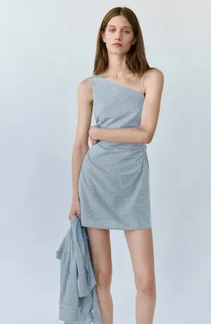 Mango Phoebe One-shoulder Minidress