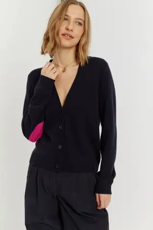 Chinti & Parker Wool-cashmere Elbow Patch Cardigan