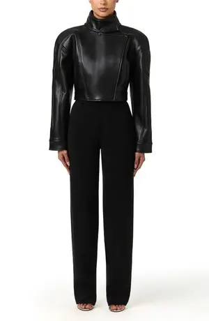 Naked Wardrobe High Waisted Straight Leg Suiting Pants