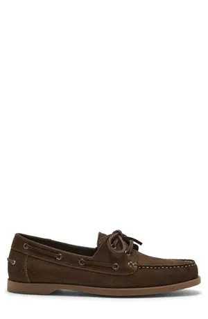 Mango Suede Boat Shoes With Lace Up Closure - Brown