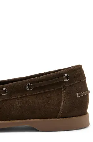 Mango Suede Boat Shoes With Lace Up Closure - Brown