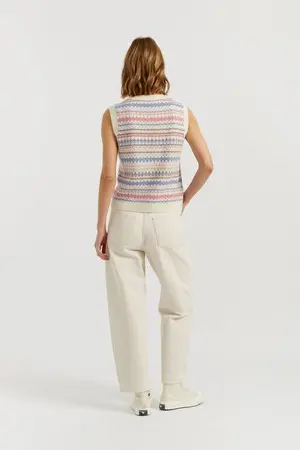 Chinti & Parker Wool-cashmere Fair Isle V-neck Tank