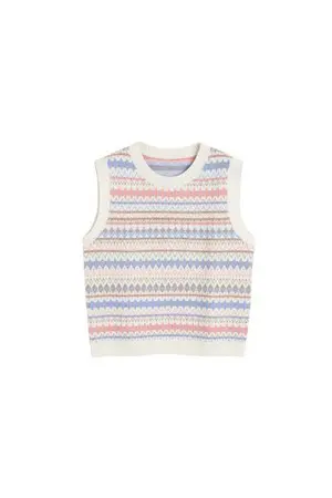 Chinti & Parker Wool-cashmere Fair Isle V-neck Tank