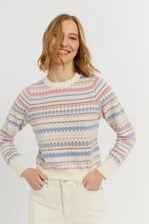 Chinti & Parker Wool-cashmere Winter Fair Isle Pullover Sweater