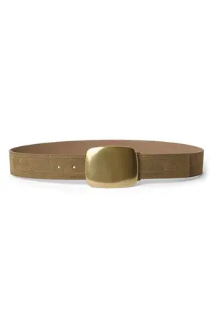 B-low The Belt B-Low The Belt Leighton Croc Embossed Leather Belt Dk. Moss Brass