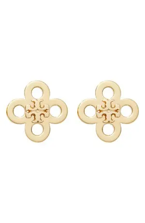 Tory Burch Forget Me Not Clover Stud Earrings