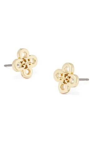 Tory Burch Forget Me Not Clover Stud Earrings