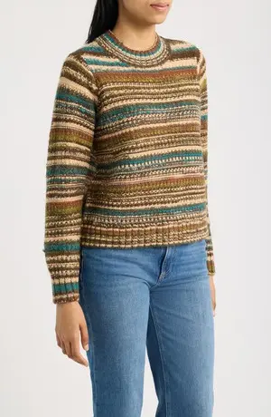 CITY BLUES Mixed Stripe Sweater
