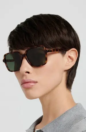 POLAROID Square Frame Sunglasses - Havana/green Pz