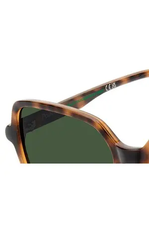 POLAROID Square Frame Sunglasses - Havana/green Pz