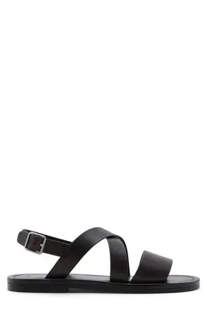 Mango Crisscross Leather Sandal
