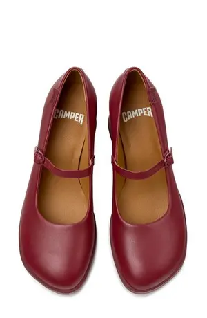 Camper Kora Leather Mary Jane - Burgundy